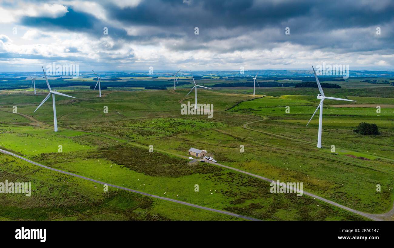 On shore British Windfarms Green Rigg Wind farm Stock Photo - Alamy