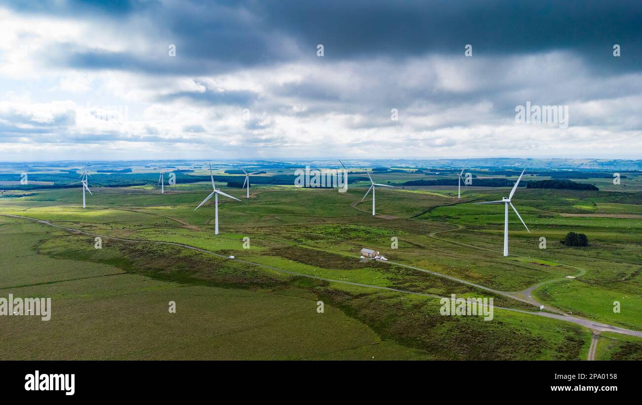 On shore British Windfarms Green Rigg Wind farm Stock Photo - Alamy