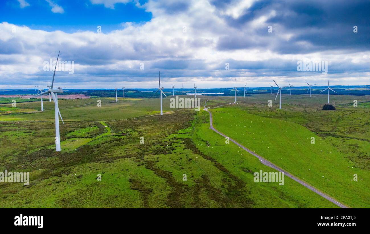 On shore British Windfarms Green Rigg Wind farm Stock Photo - Alamy