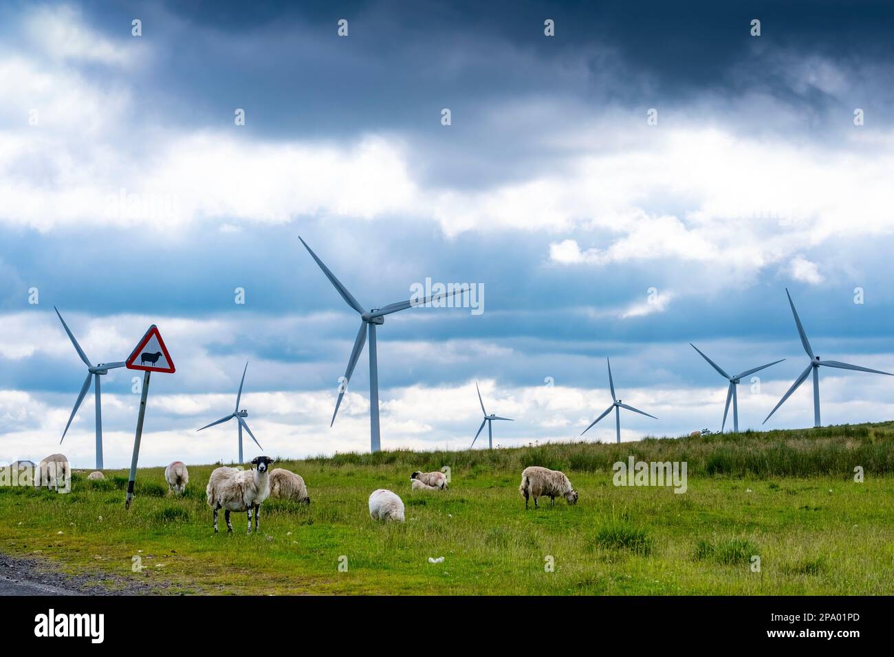 Onshore wind farm aerial hi-res stock photography and images - Alamy