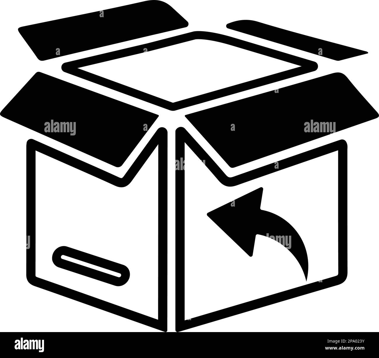 Send back, easy parcel return icon. Beautiful design and fully editable ...