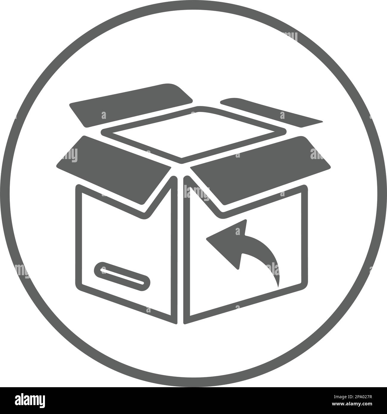 Send back, easy parcel return icon. Beautiful design and fully editable ...