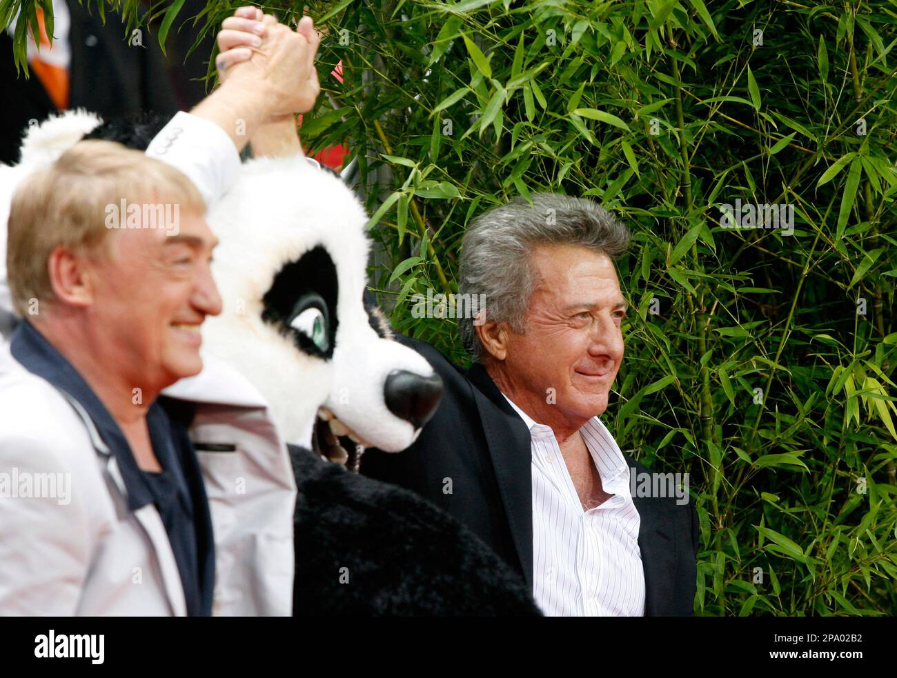 U.S. actor Dustin Hoffman, right and German actor Gottfried John, pose ...
