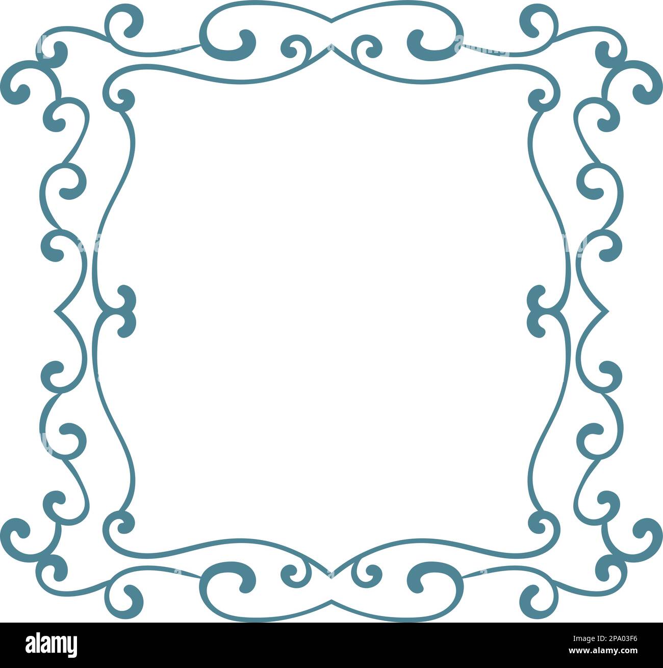 Square Openwork Frame Isolated Design Element Stock Vector Image Art