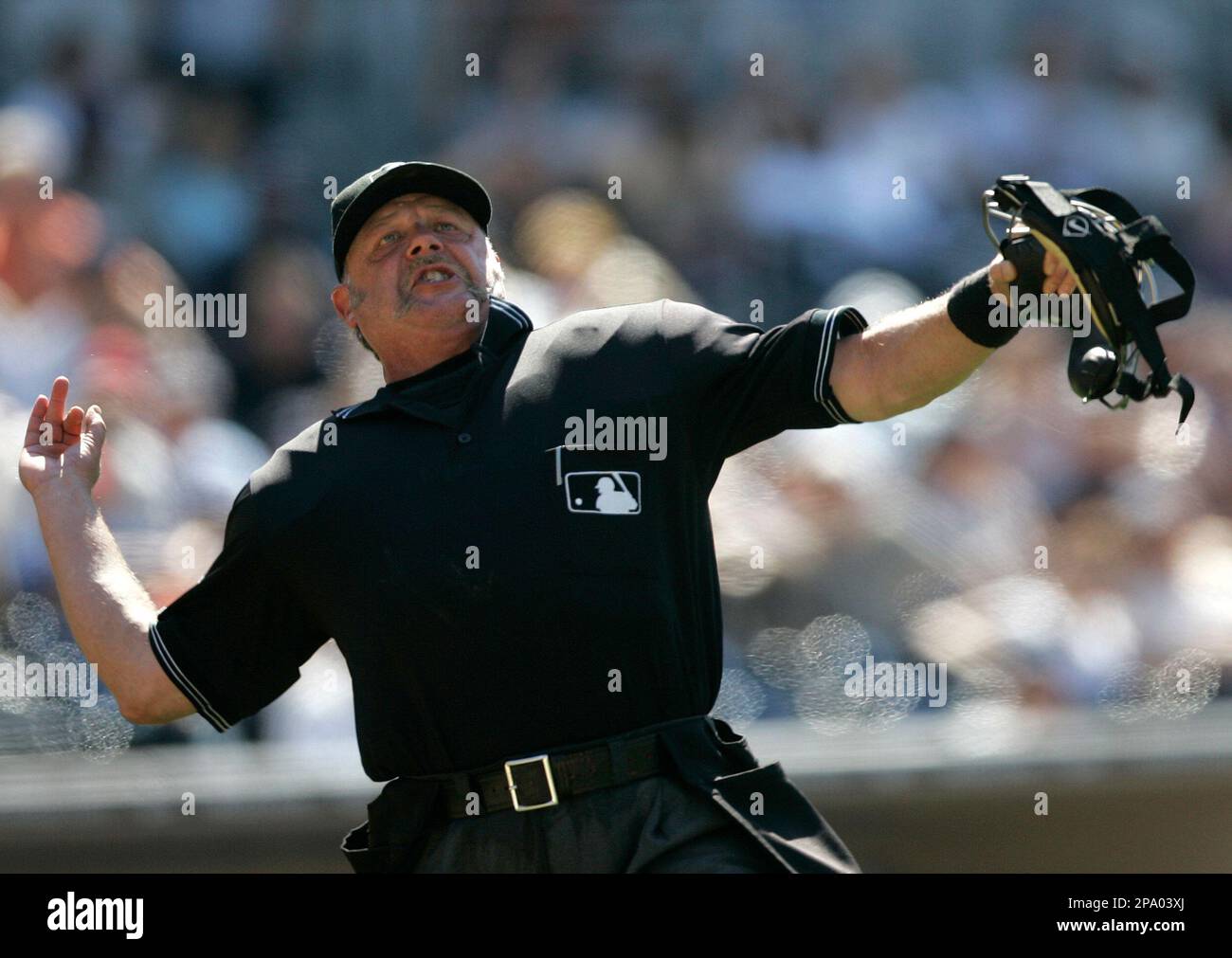 Umpire Jim Joyce signals ejection throwing out San Diego Padres manager ...
