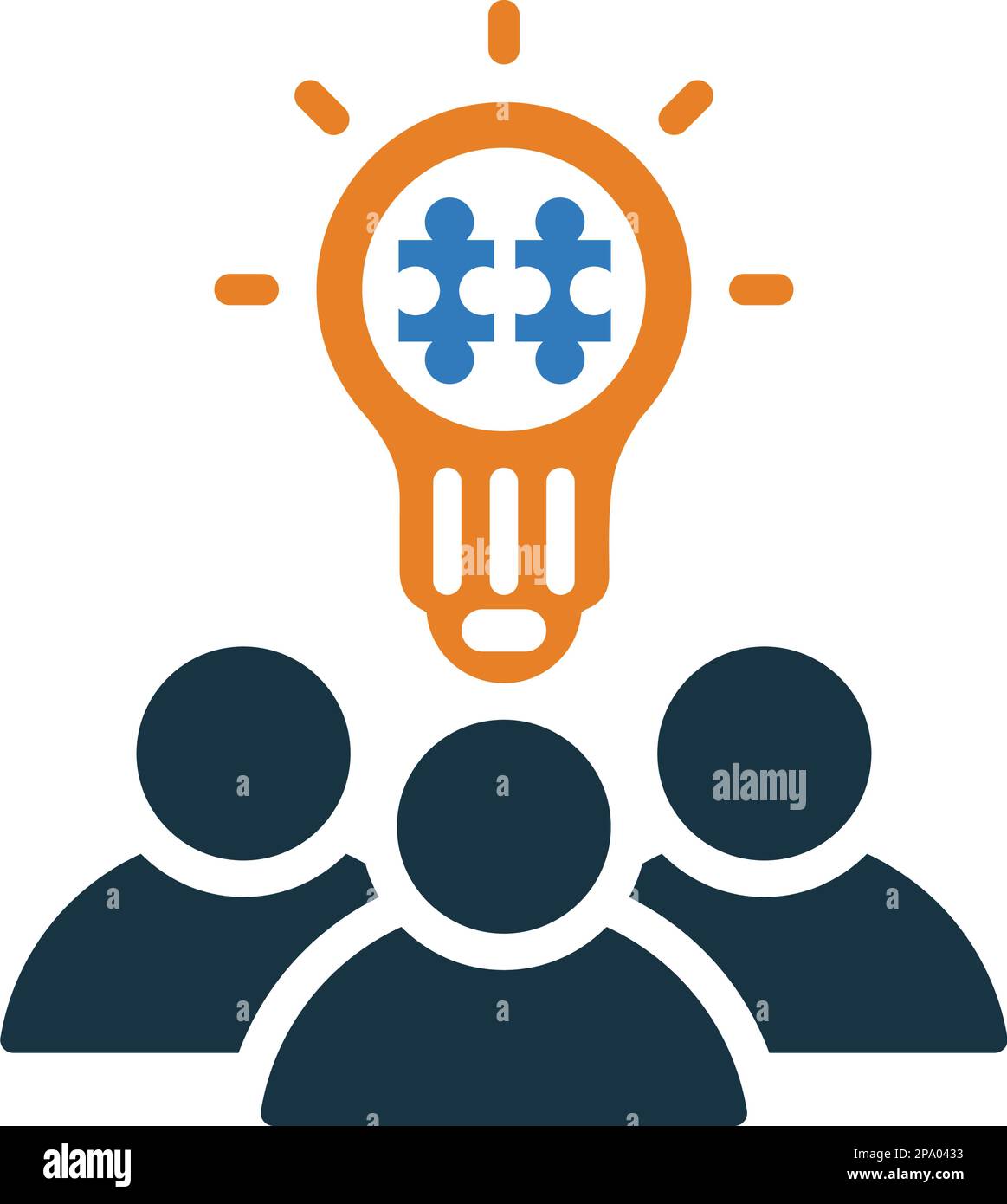 Group Problem Solving icon. Flat style vector EPS use in infographics ...