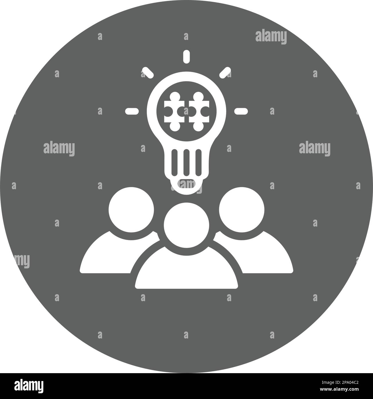 Group Problem Solving icon. Flat style vector EPS use in infographics ...