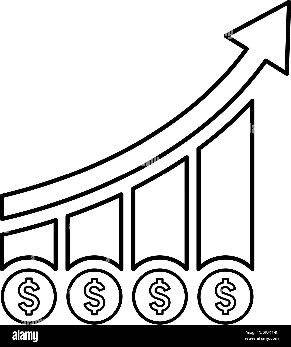 Financial Growth icon.. Flat style vector EPS use in infographics,web ...