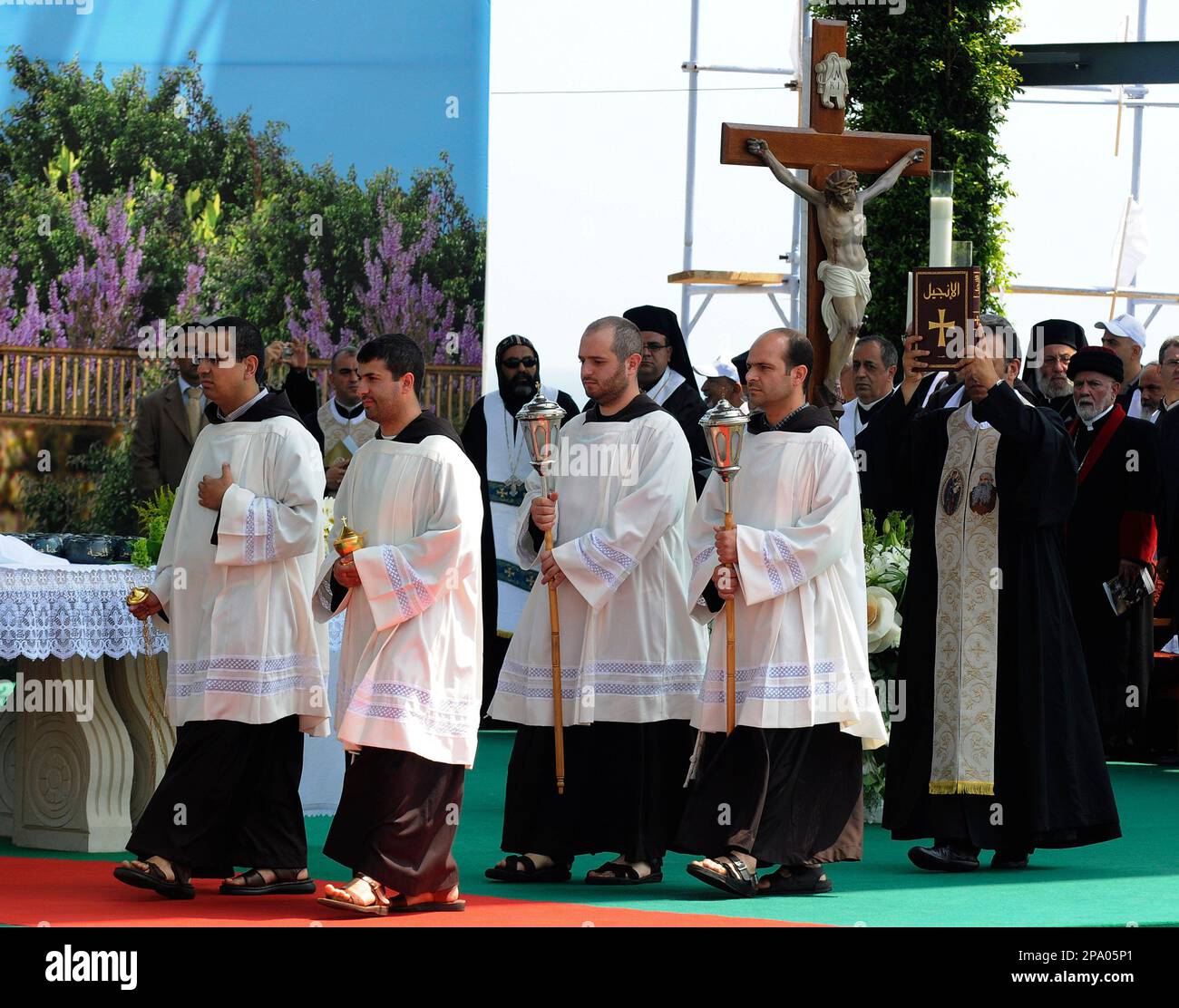 Priests celebrate a Mass, during a ceremony to beatify the Capuchin ...
