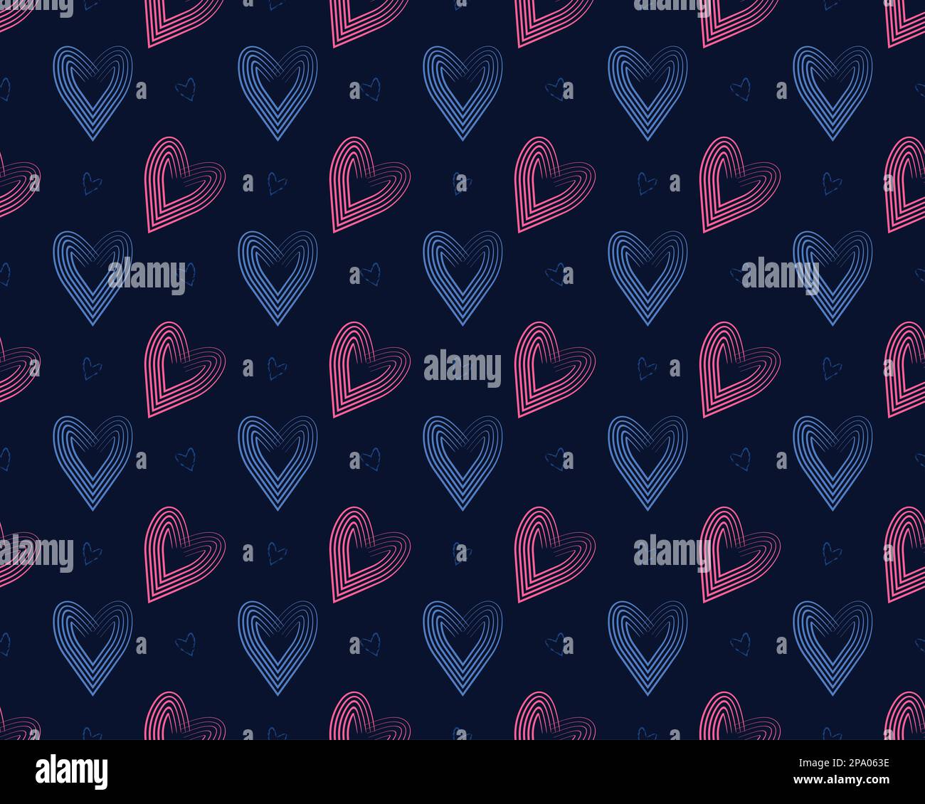 heart pink and blue seamless pattern design wallpaper, special for love ...