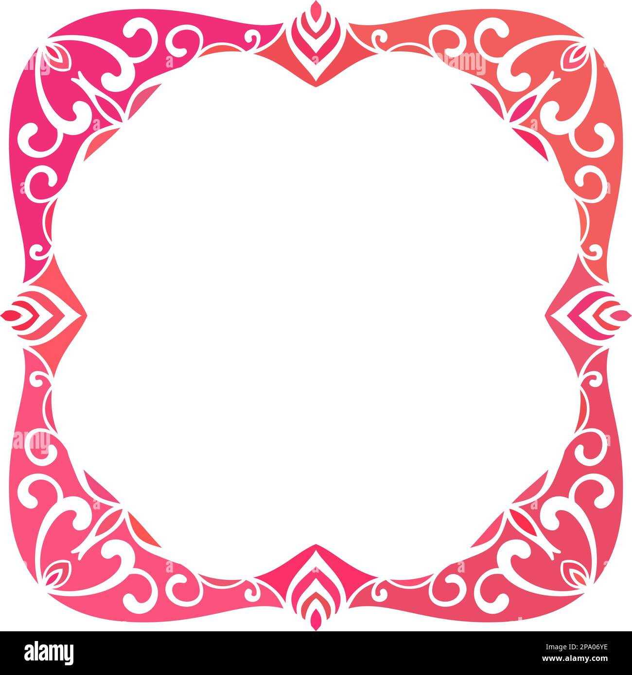 Square frame magenta color Isolated design element Stock Vector Image ...