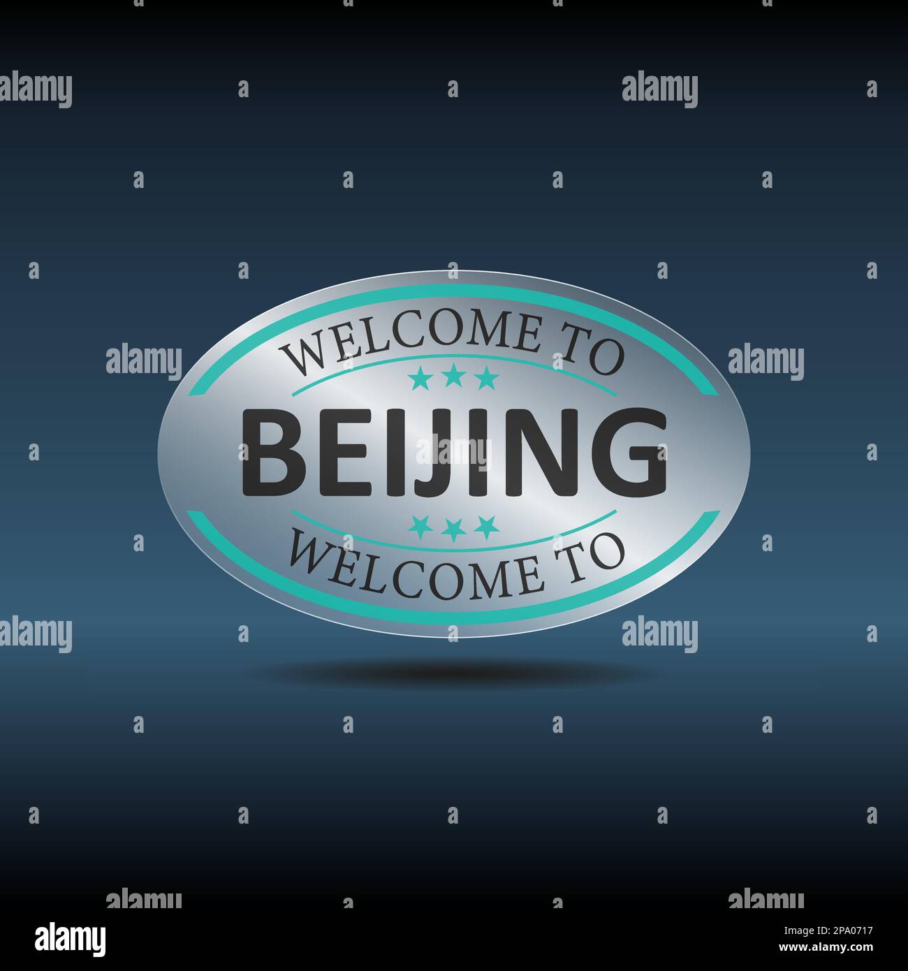 Beijing city, logo of China badge sign logo Stock Vector Image & Art ...