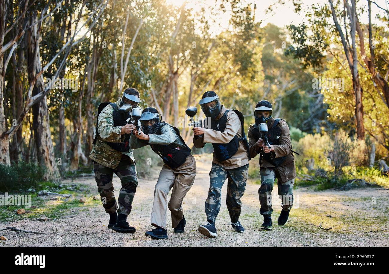 Group Of People Shooting Guns