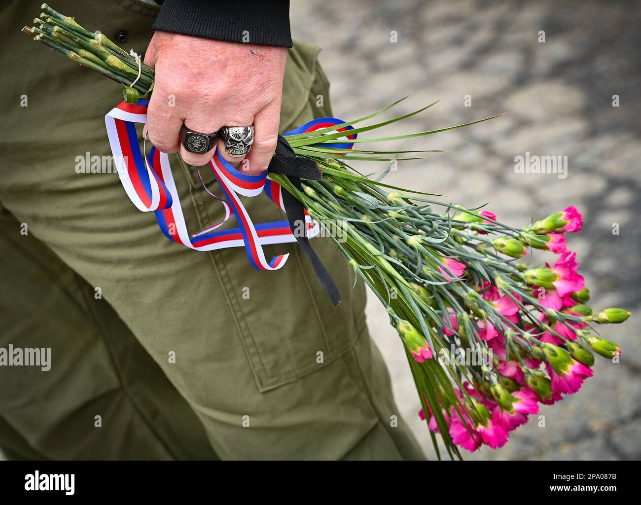 Trebic, Czech Republic. 11th Mar, 2023. Unveiling of plaque in ...