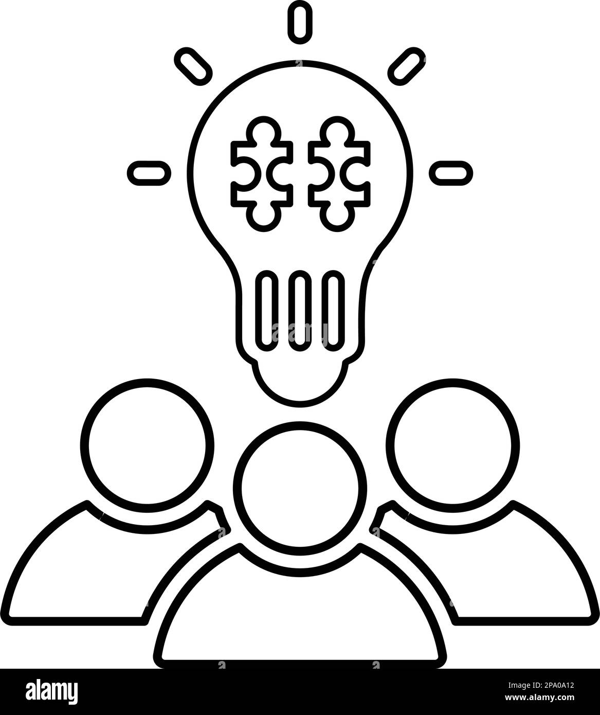 Group Problem Solving icon. Flat style vector EPS use in infographics ...