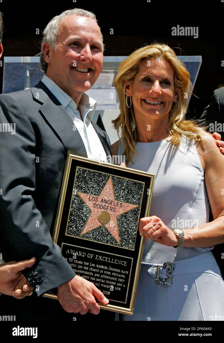 The Los Angeles Dodgers owner Frank McCourt, and his wife, team ...