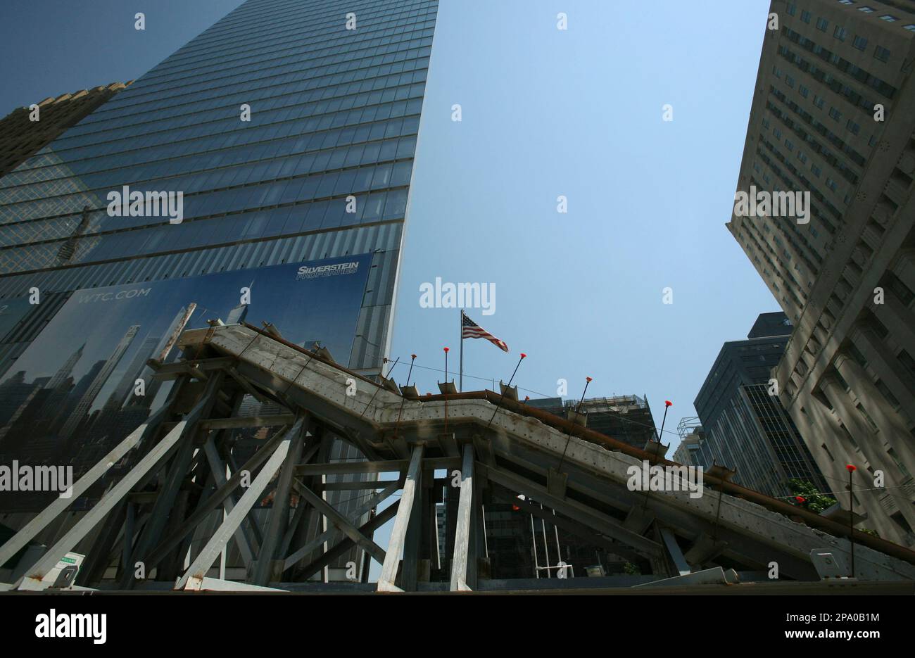The survivors staircase is shown at the World Trade Center site on ...