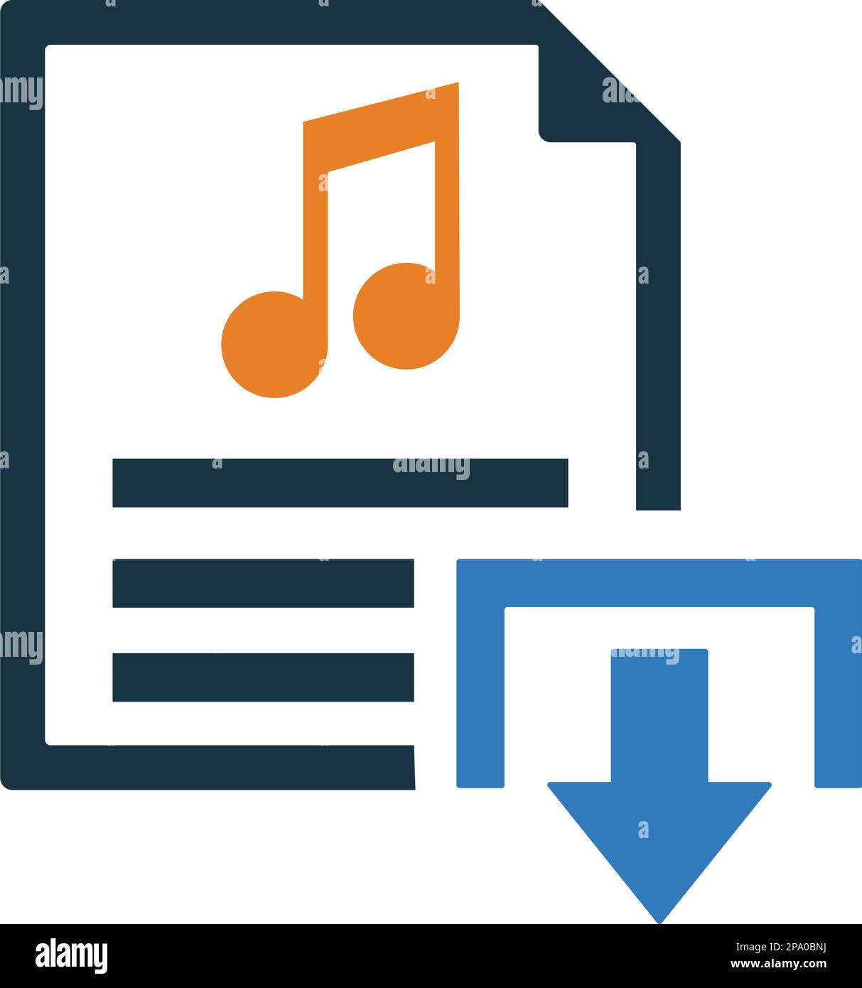 Music download icon. Flat style vector EPS use in infographics,web ...