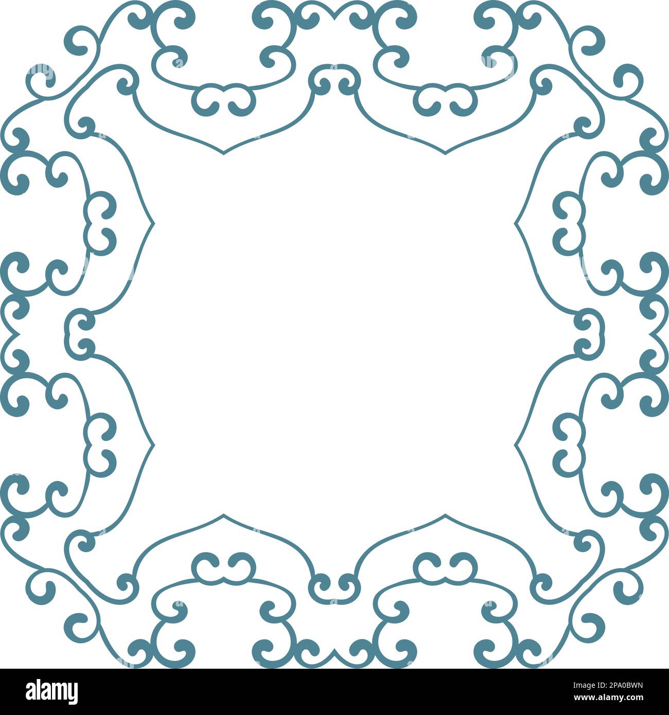 Square openwork frame Isolated design element Stock Vector Image & Art ...