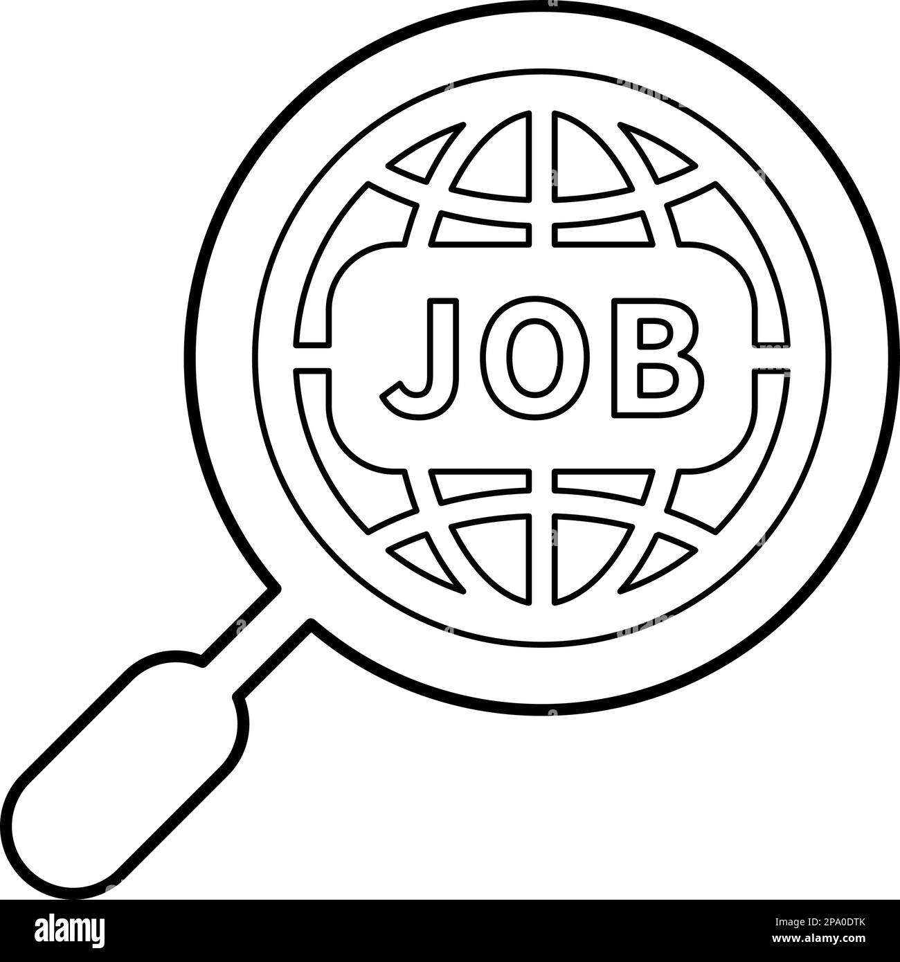 Online Job Search icon. Fully editable vector EPS use for printed ...