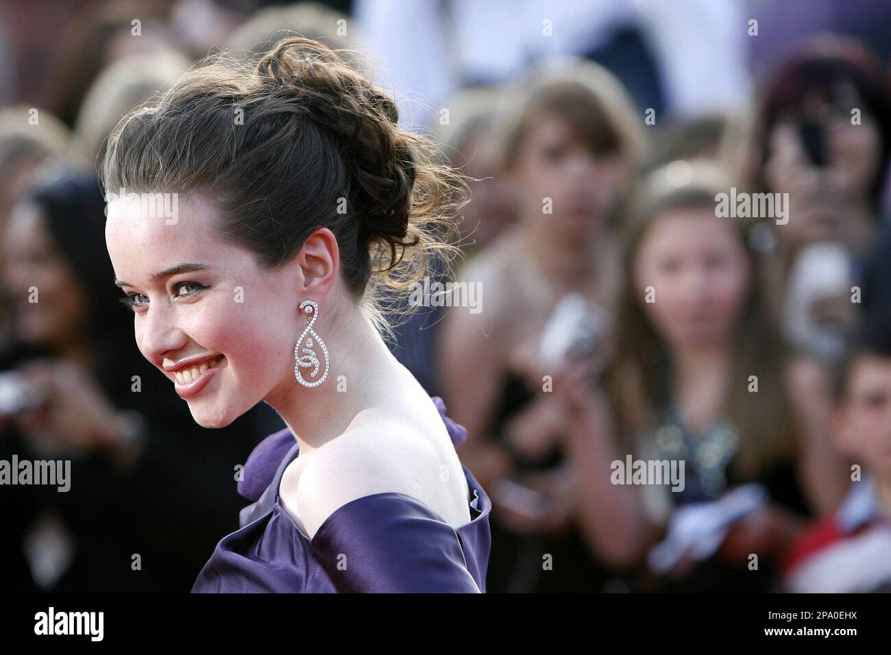 British actress Anna Popplewell arrives for the U.K. premiere of her ...