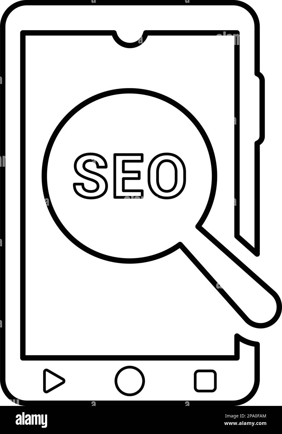 Mobile SEO icon. Fully editable vector EPS use for printed materials ...