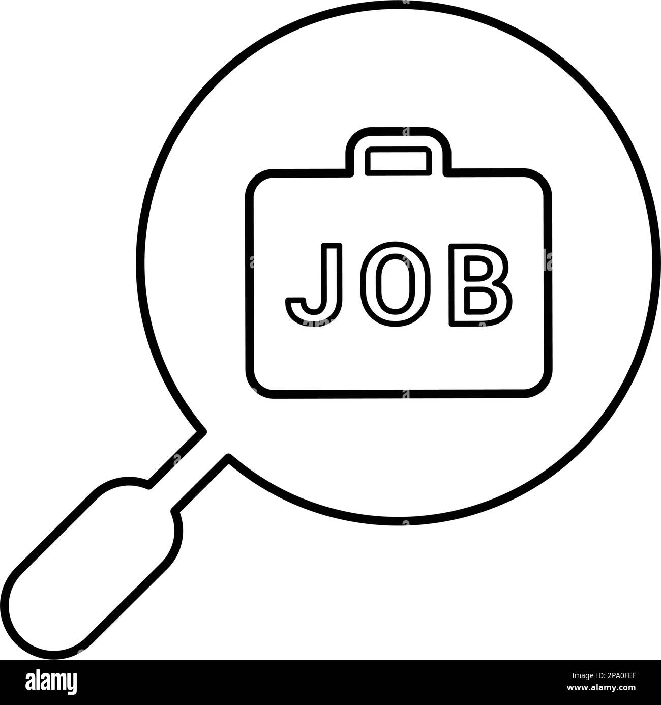 Job searching icon. use in mobile and app development or commercial ...