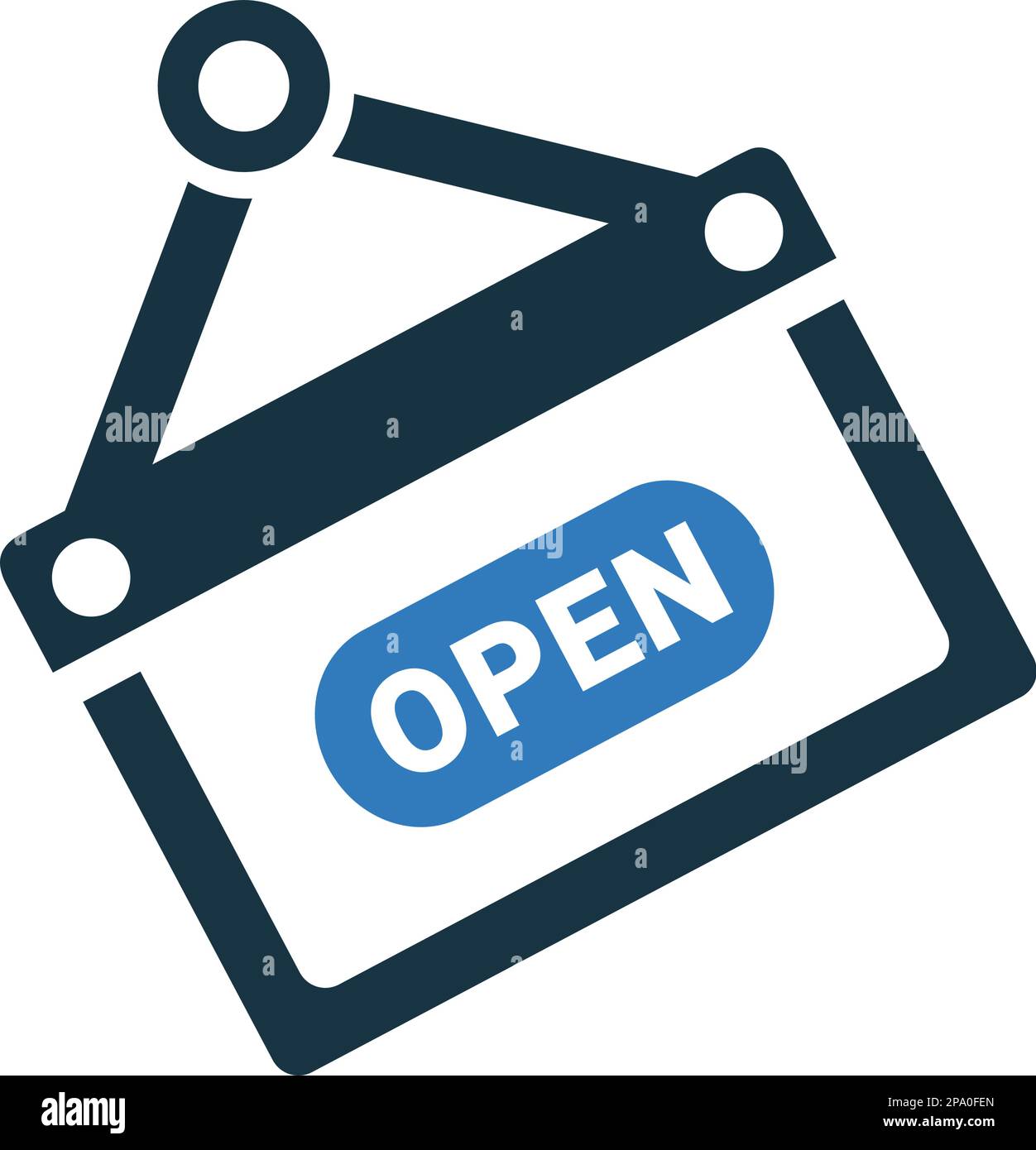 Open sign icon, vector graphics. Use for commercial, print media, web ...