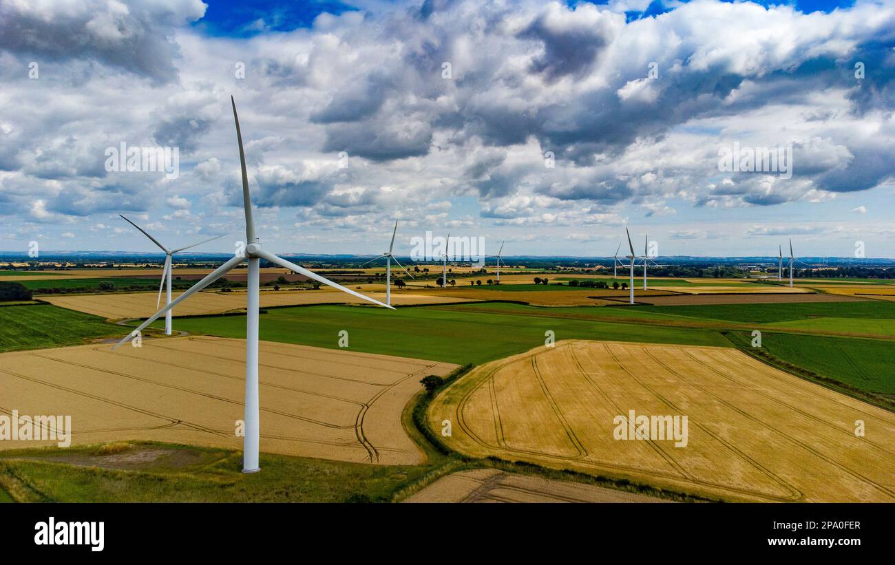 On shore British Windfarms Stock Photo - Alamy
