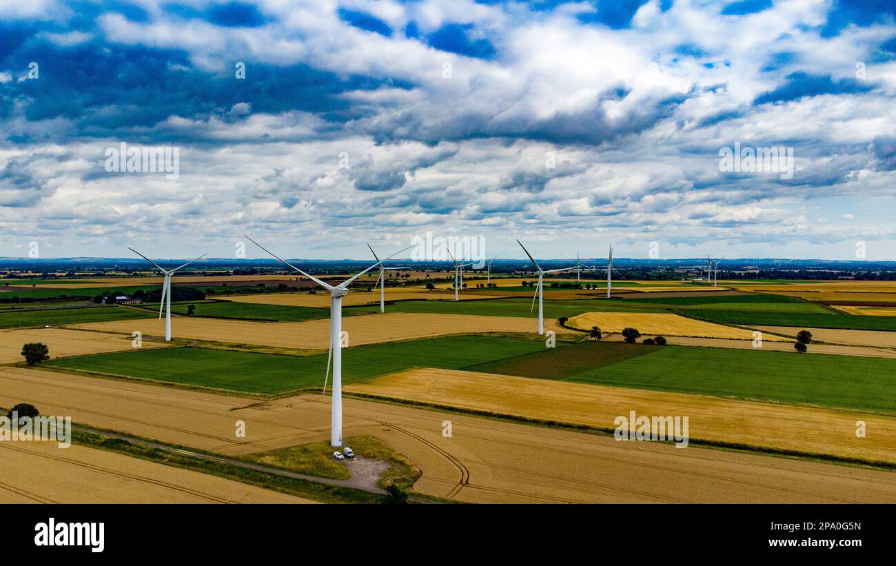 On shore British Windfarms Stock Photo - Alamy