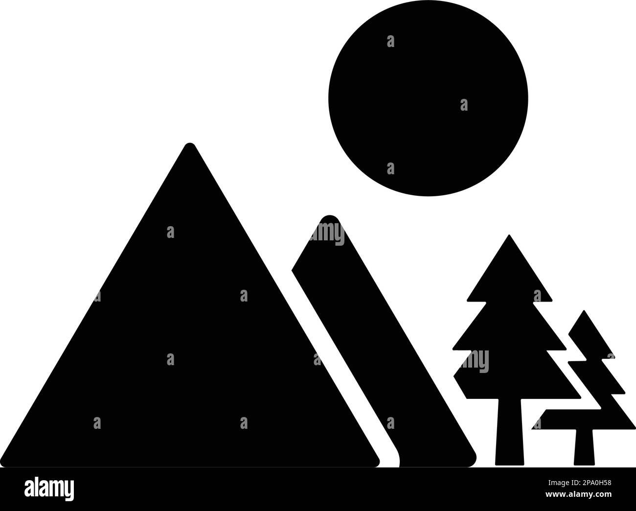Mountain, scenery icon. Flat style vector EPS use in infographics,web ...