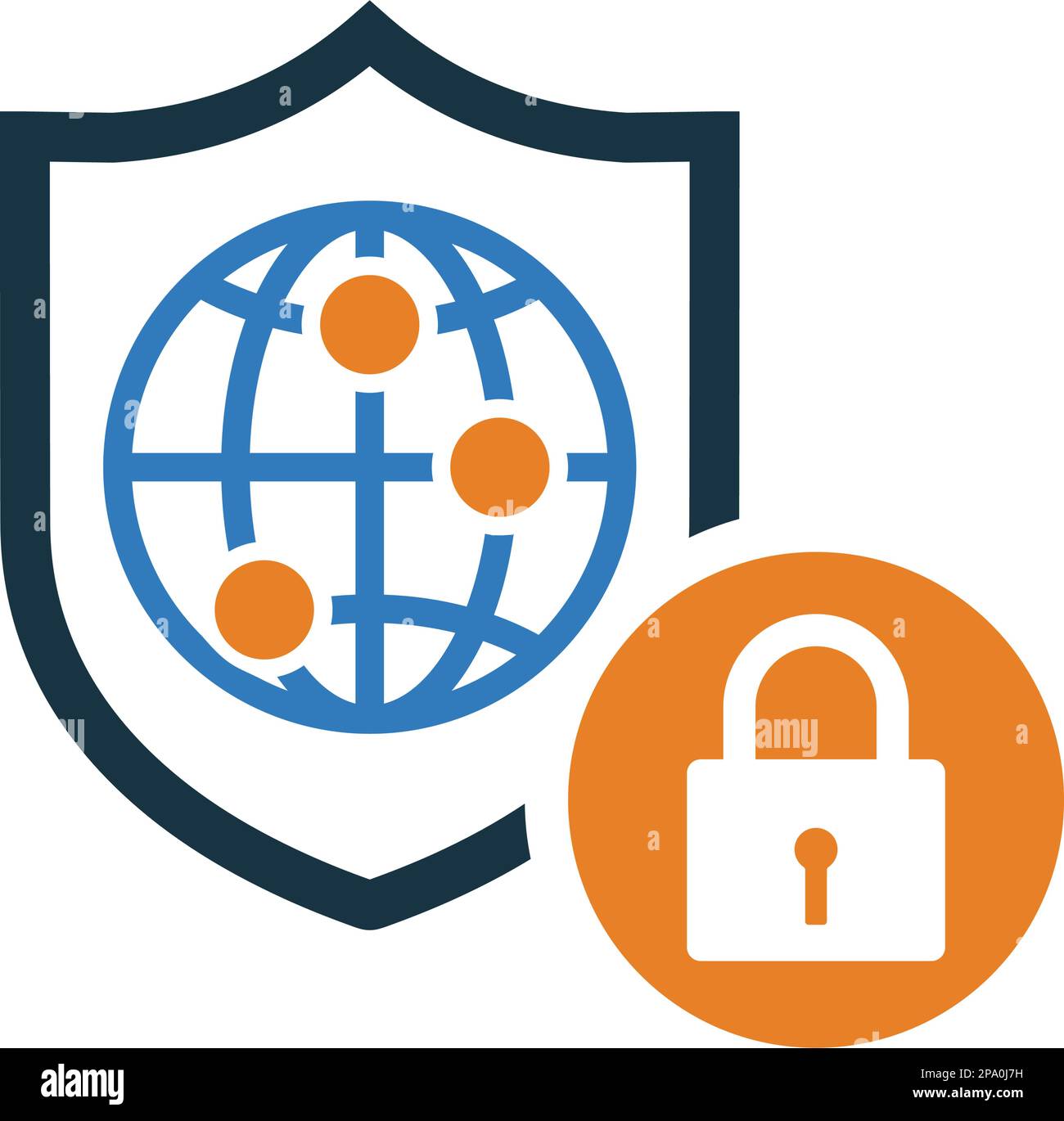 Safety, network security icon. Flat style vector EPS use in ...