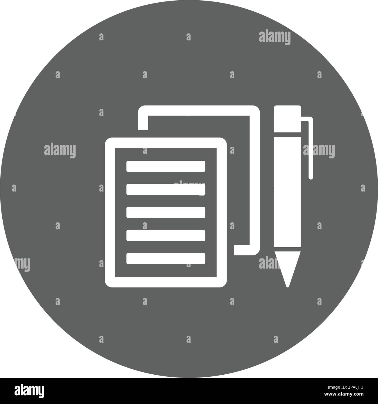 Notes, writing, document icon use in mobile and app development or ...