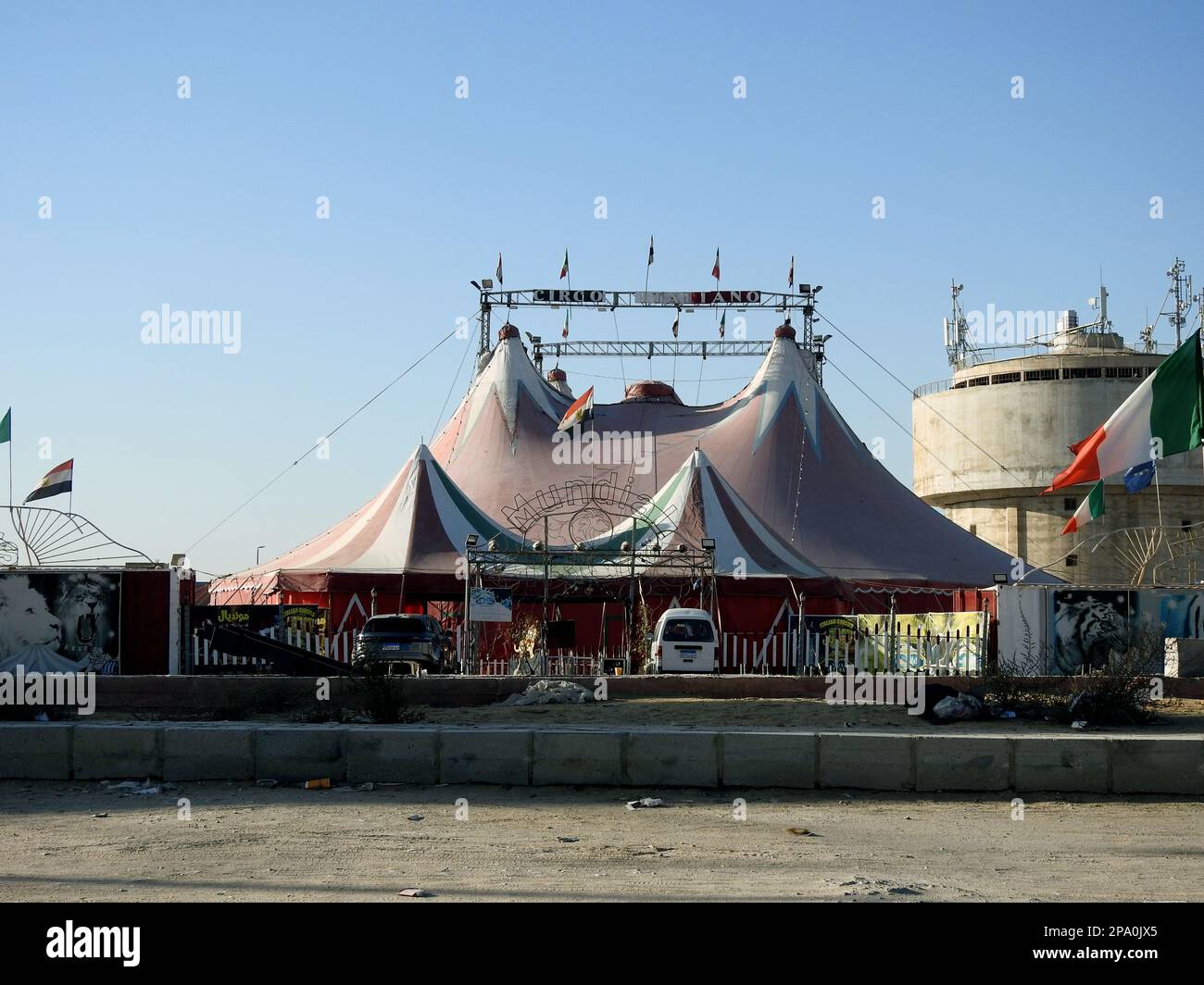 Cairo, Egypt, March 11 2023: Mundial circo Italiano, The Italian circus ...