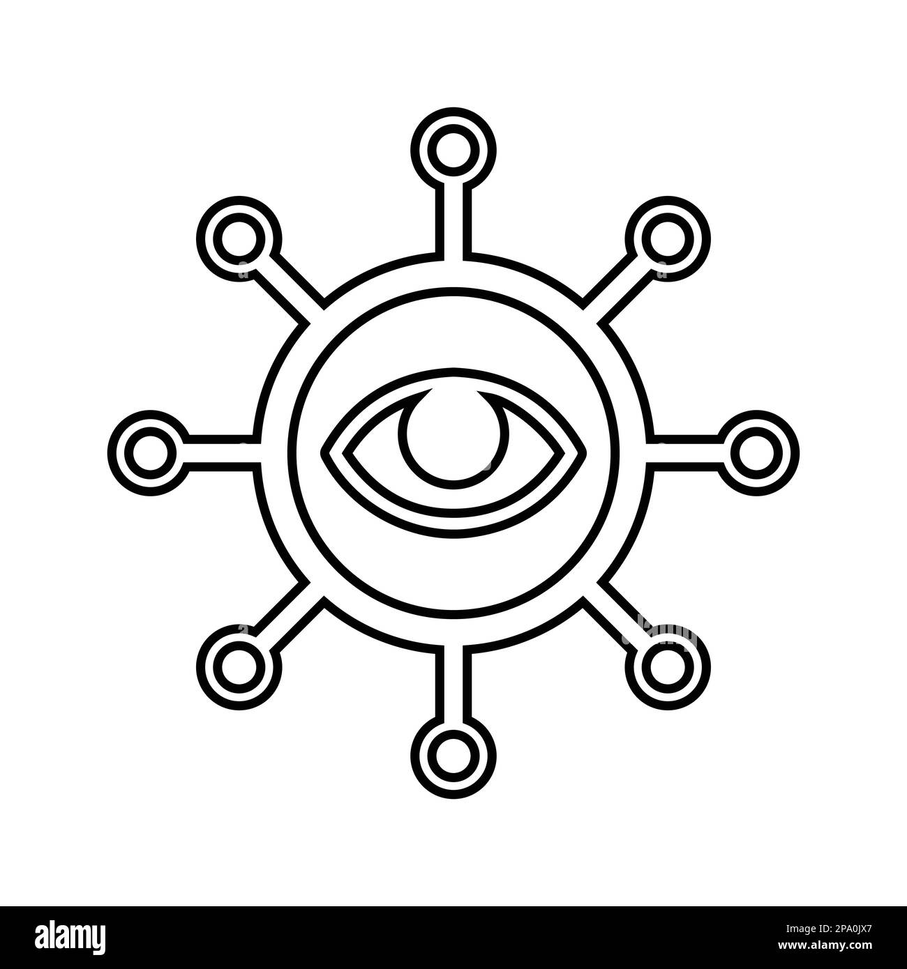 eye, network monitoring icon - Well organized and editable Vector ...