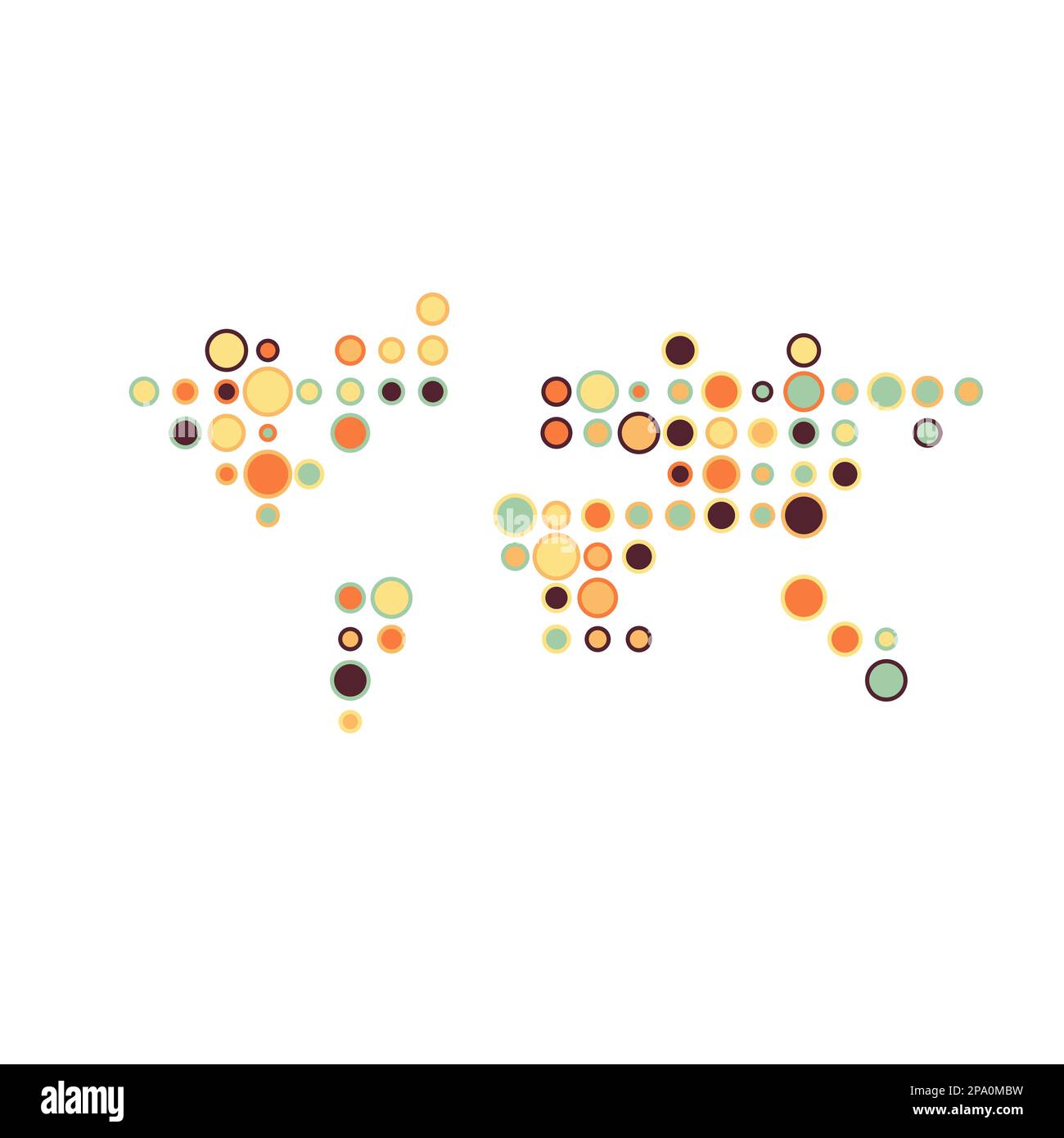 World Map Silhouette Pixelated generative pattern illustration Stock ...