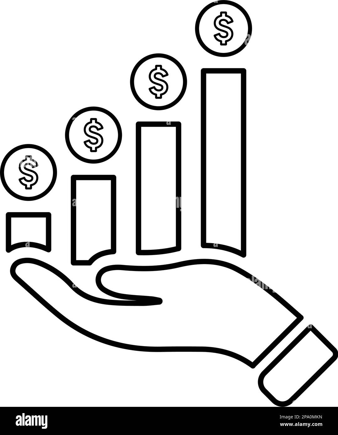 Profit, earnings, revenue icon. Fully editable vector EPS use for ...