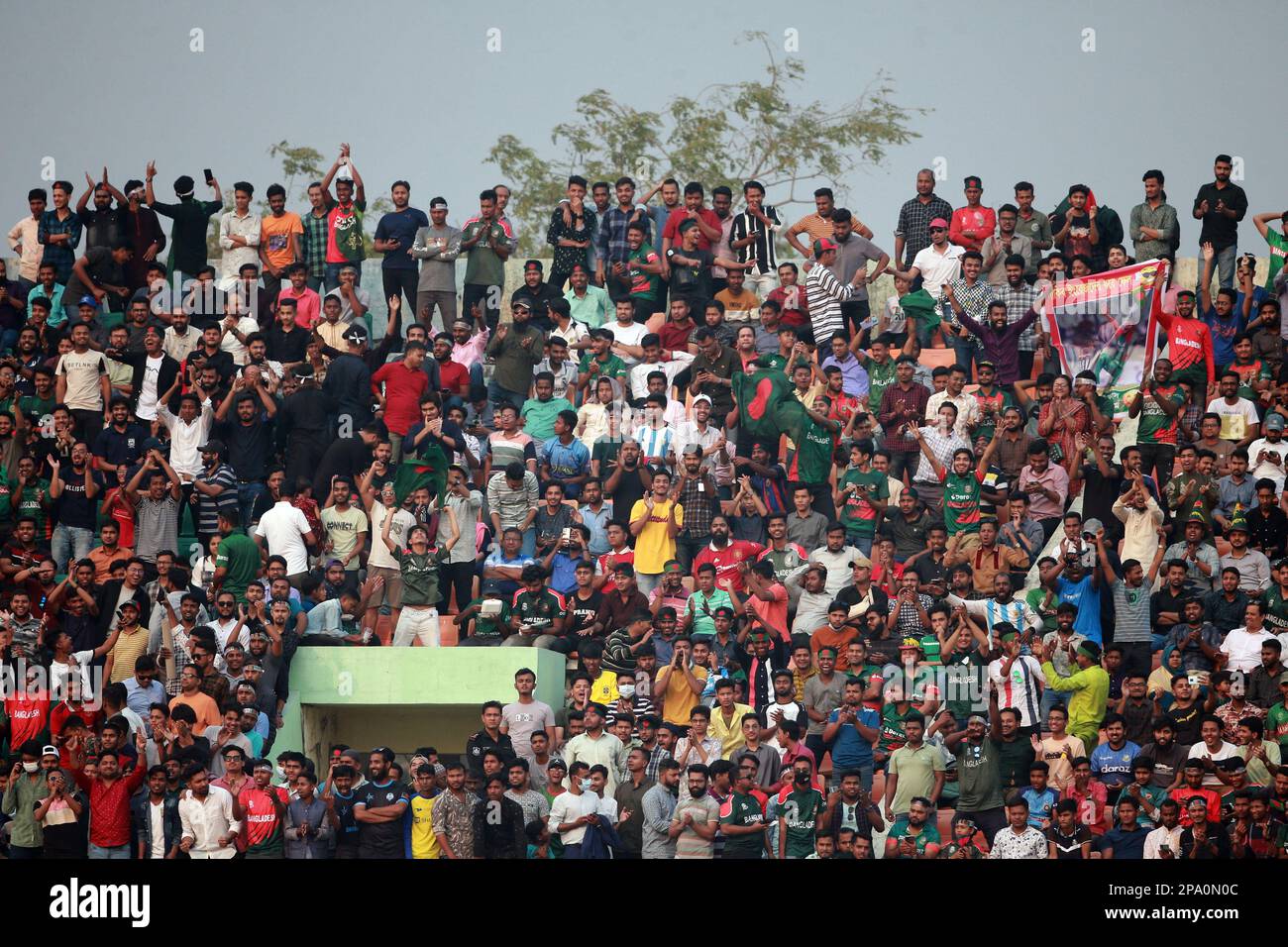Spectators during Bangladesh-England 1st T20I match of three match ...
