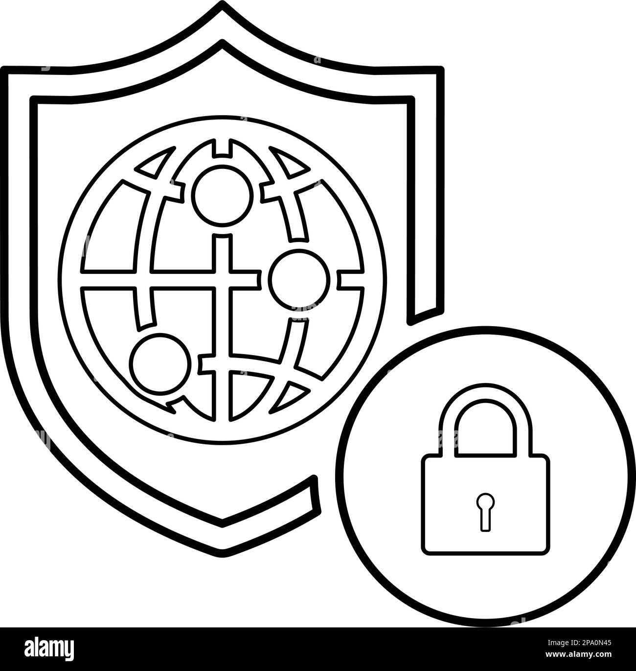 Safety, network security icon. Flat style vector EPS use in ...