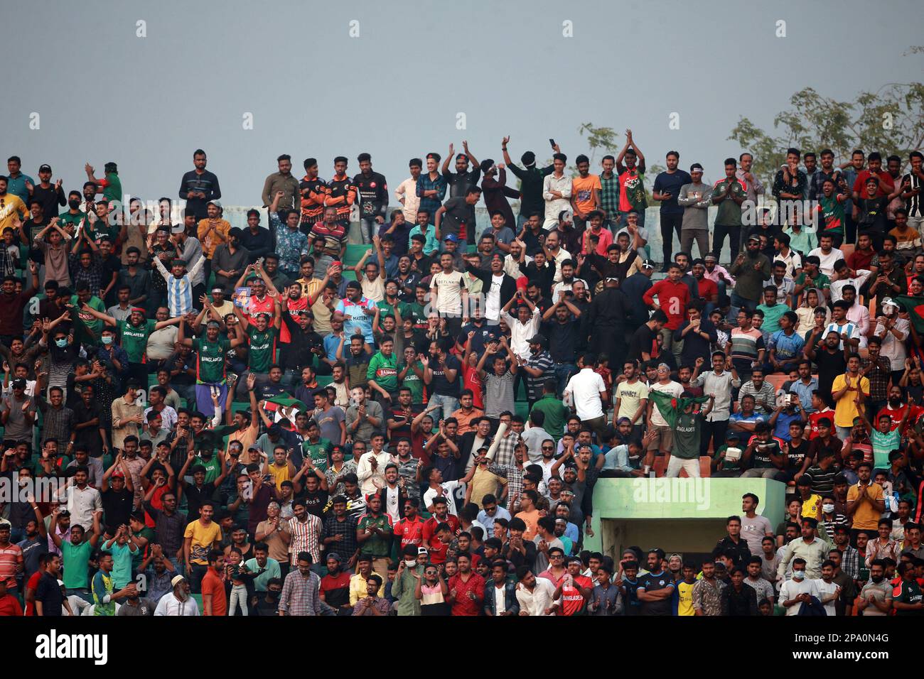 Spectators during Bangladesh-England 1st T20I match of three match ...