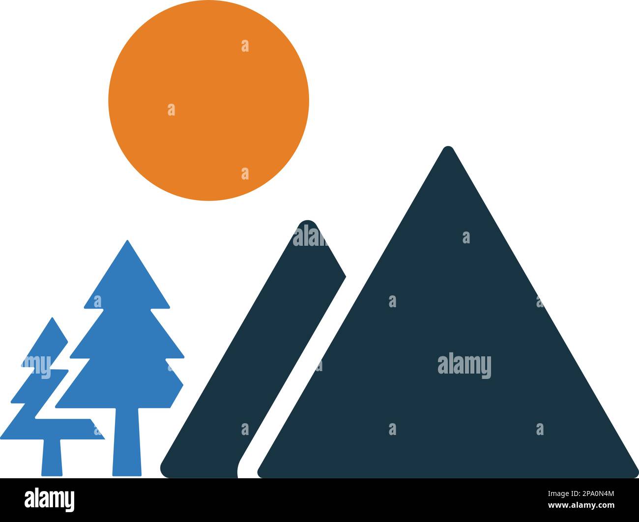 Mountain, scenery icon. Flat style vector EPS use in infographics,web ...