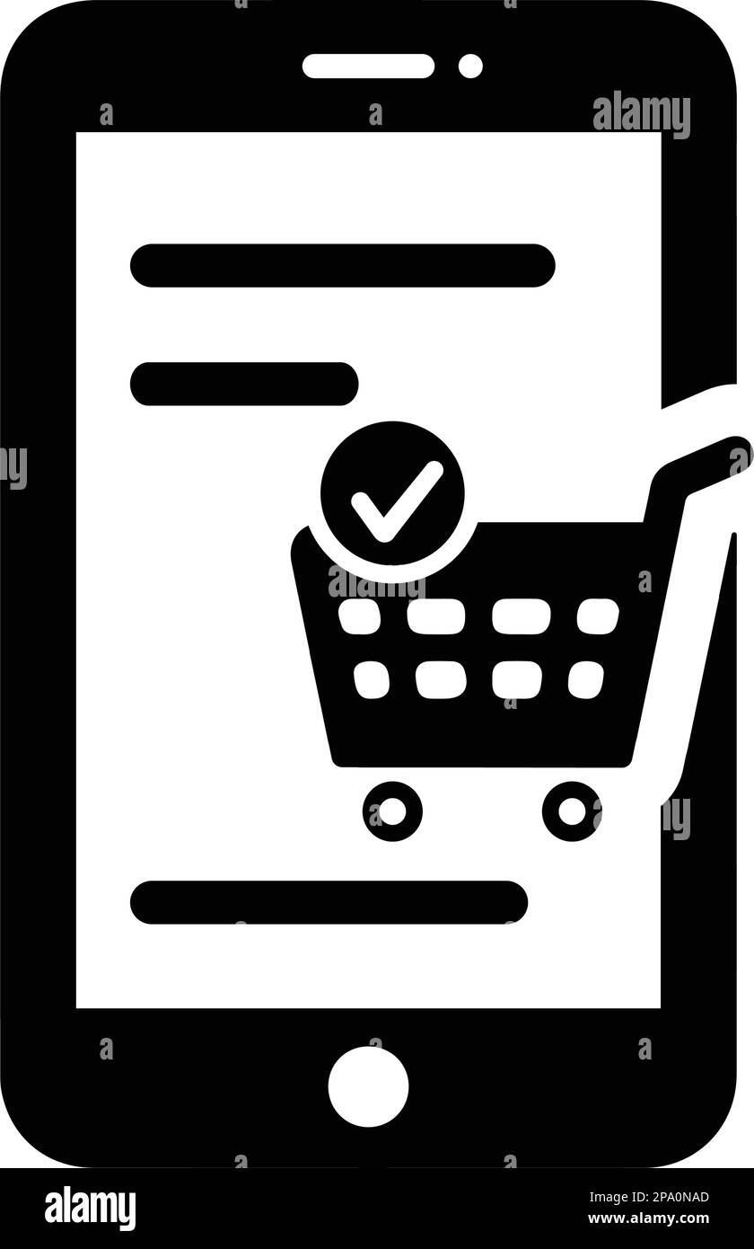 Mobile shopping icon, vector graphics for various use Stock Vector ...