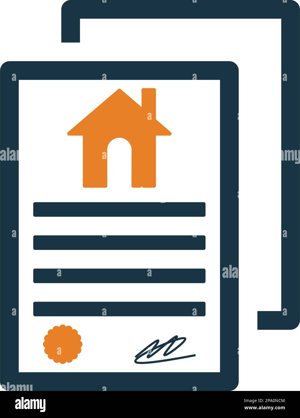 Real state property document icon. Fully editable vector EPS use for ...