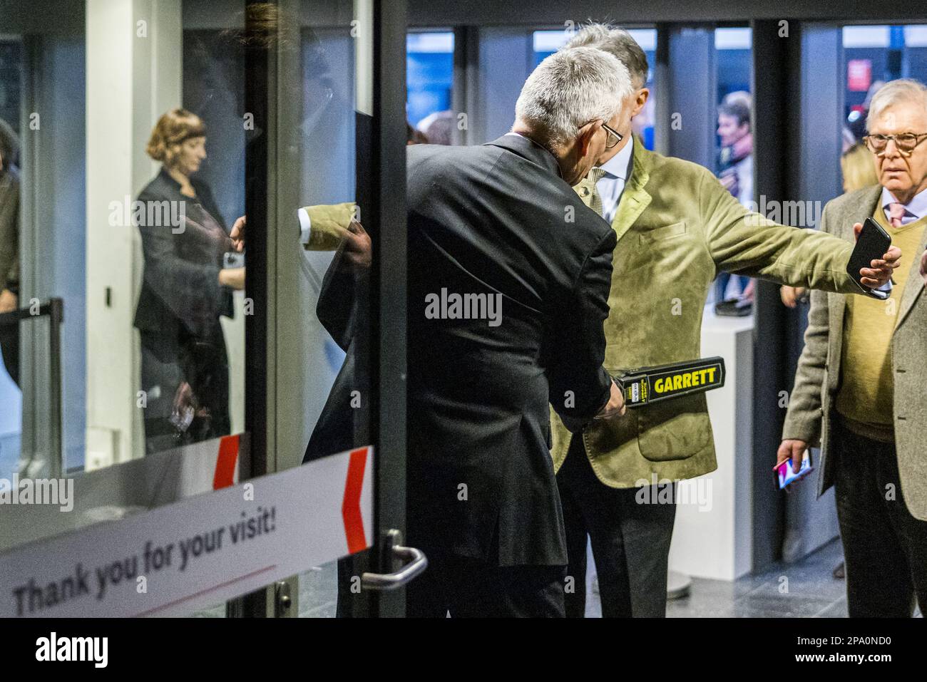 Netherlands. 11th Mar, 2023. MAASTRICHT - Visitors are checked at the ...