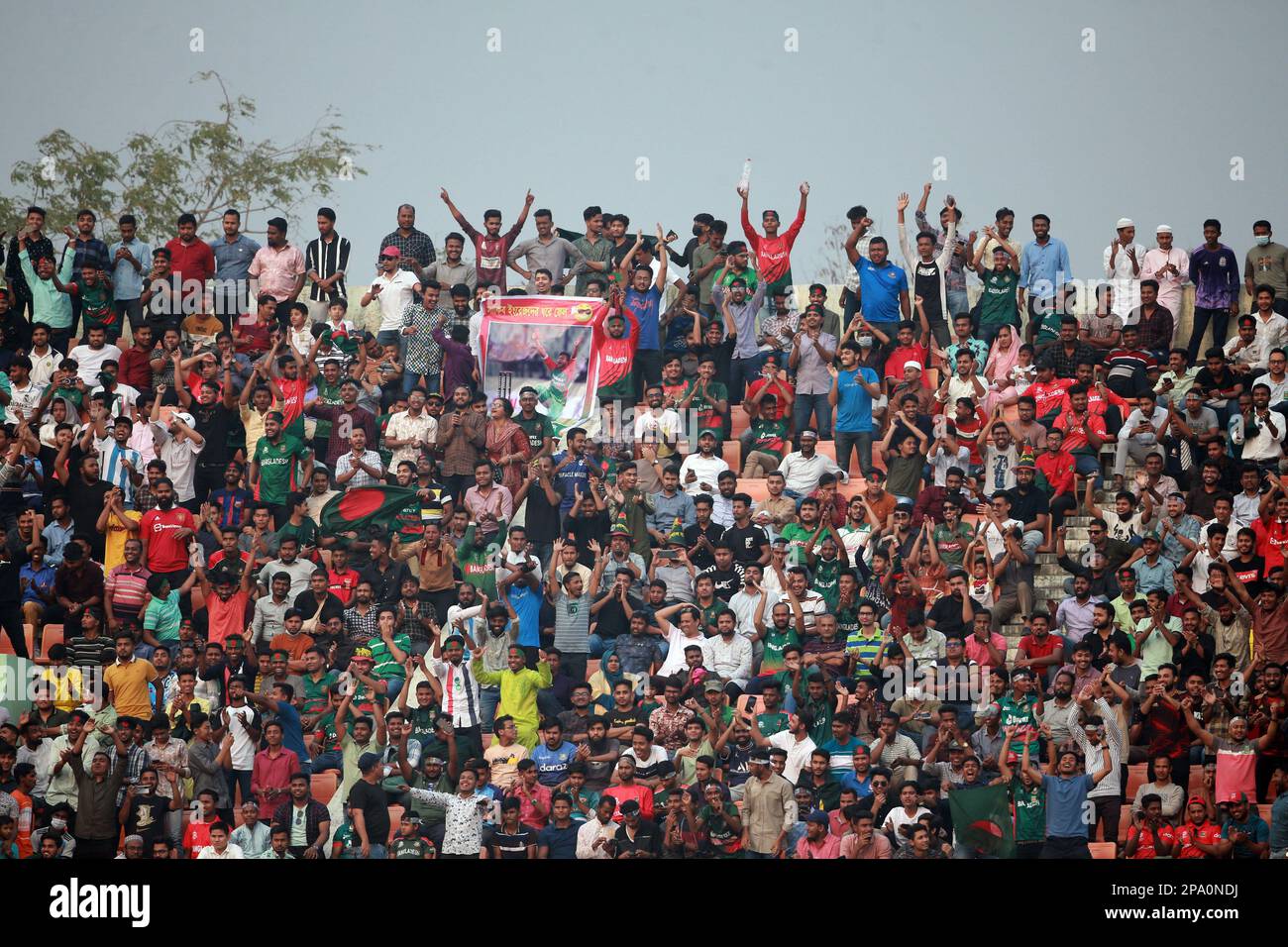 Spectators during Bangladesh-England 1st T20I match of three match ...
