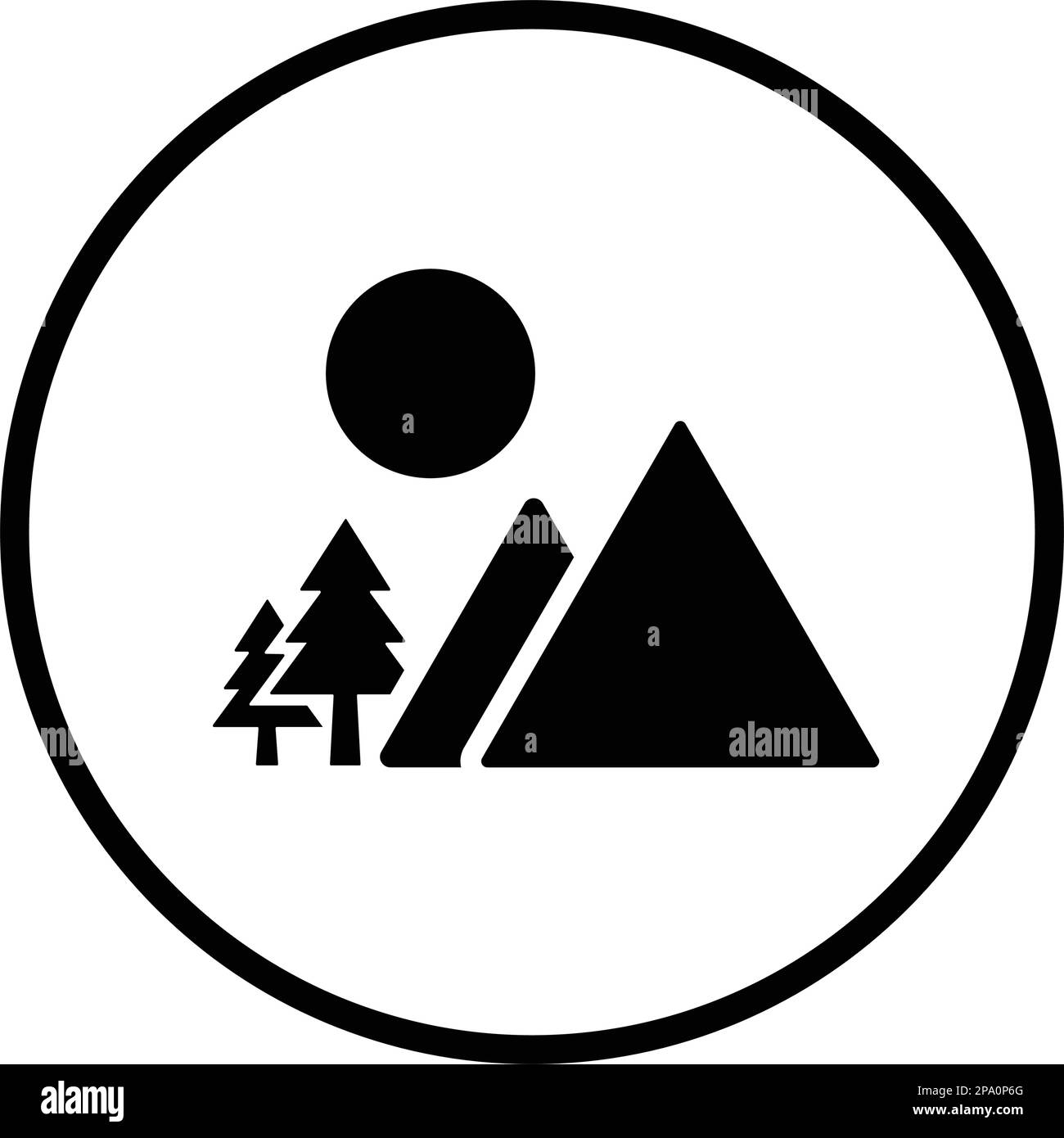 Mountain, scenery icon. Flat style vector EPS use in infographics,web ...