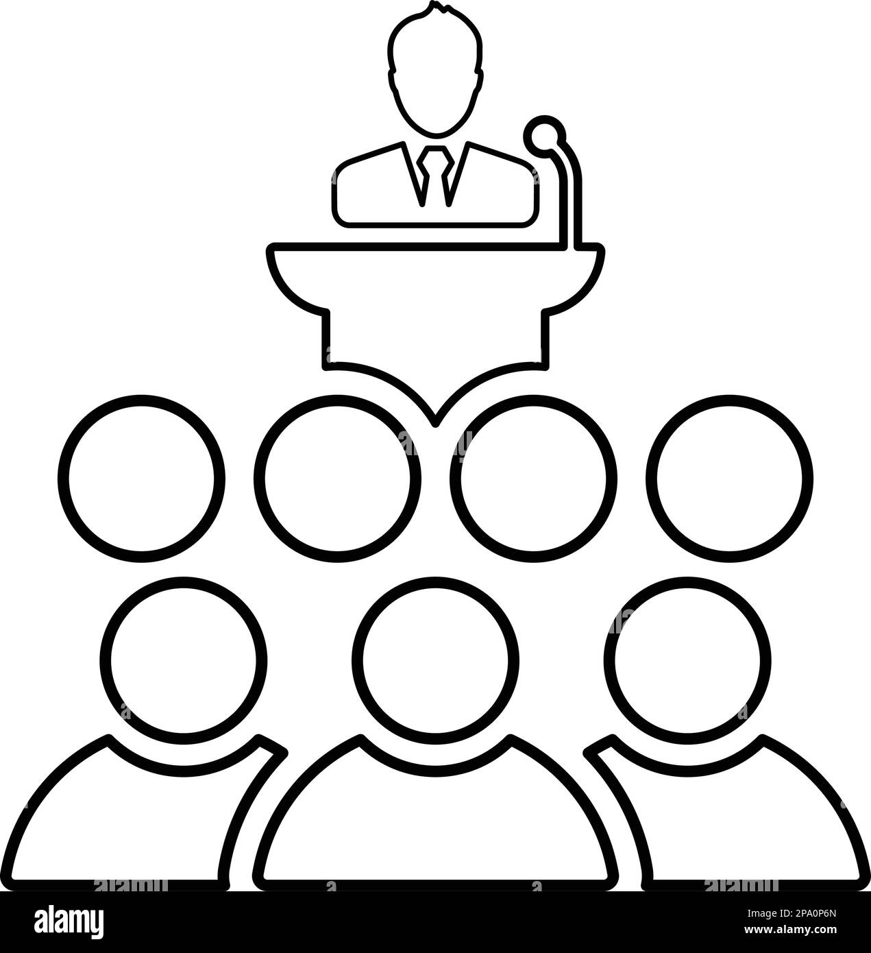 Public Speech icon. Fully editable vector EPS use for printed materials ...