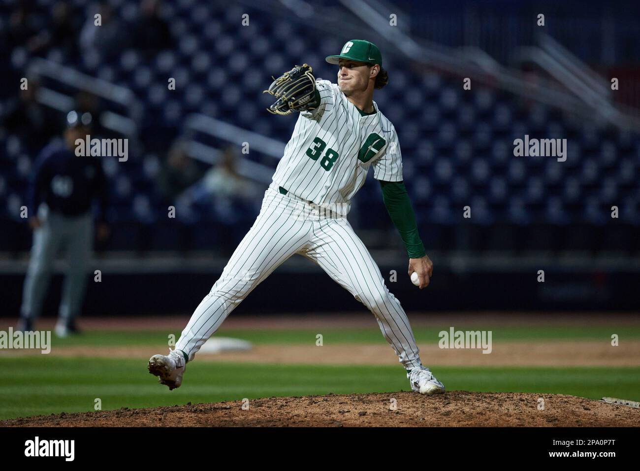 Charlotte 49ers relief pitcher Sam Conte (38) in action against the ...