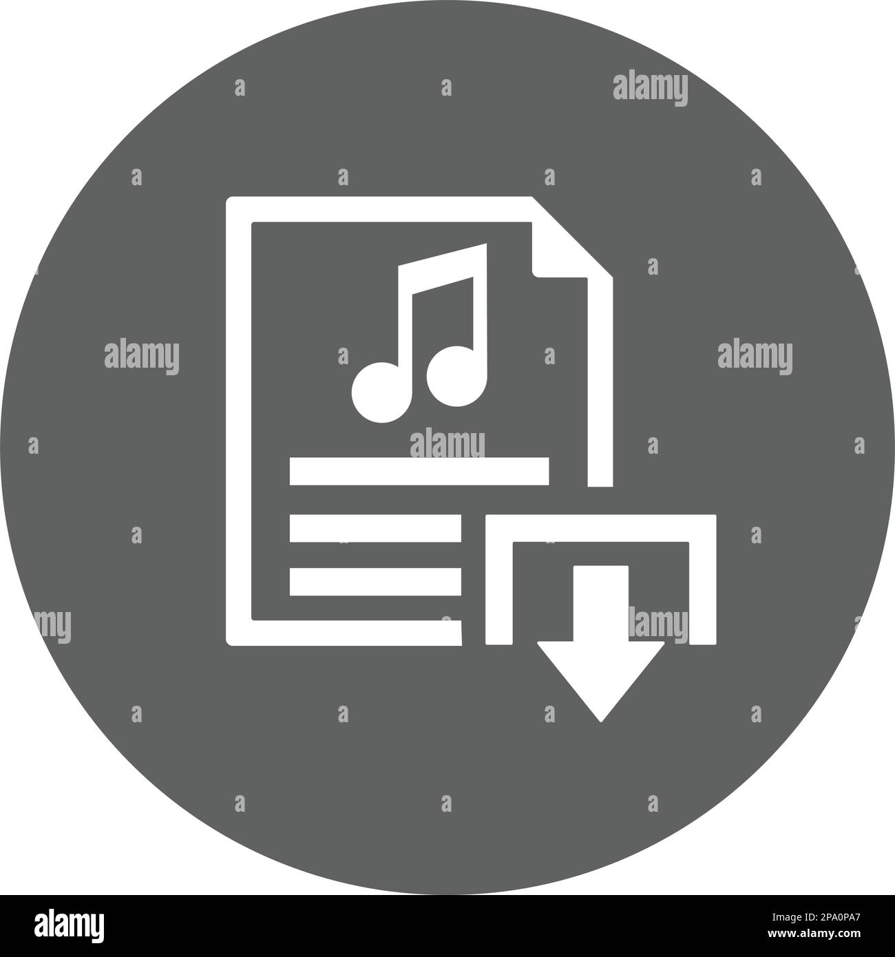 Music download icon. Flat style vector EPS use in infographics,web ...