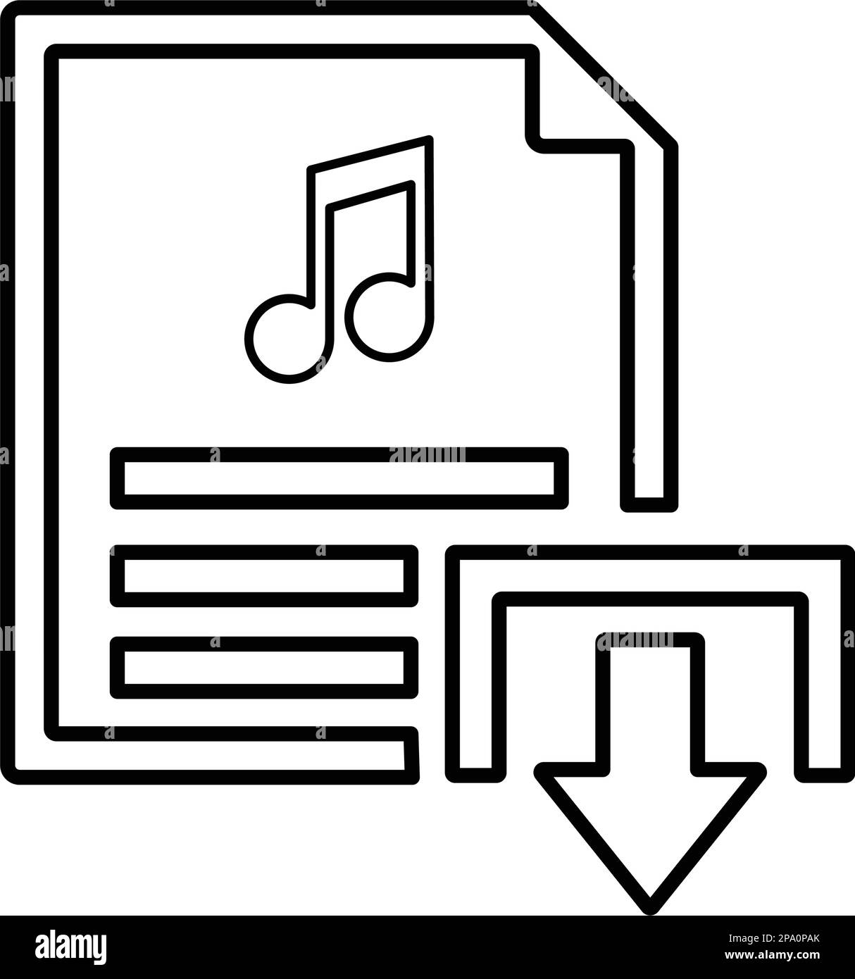 Music download icon. Flat style vector EPS use in infographics,web ...